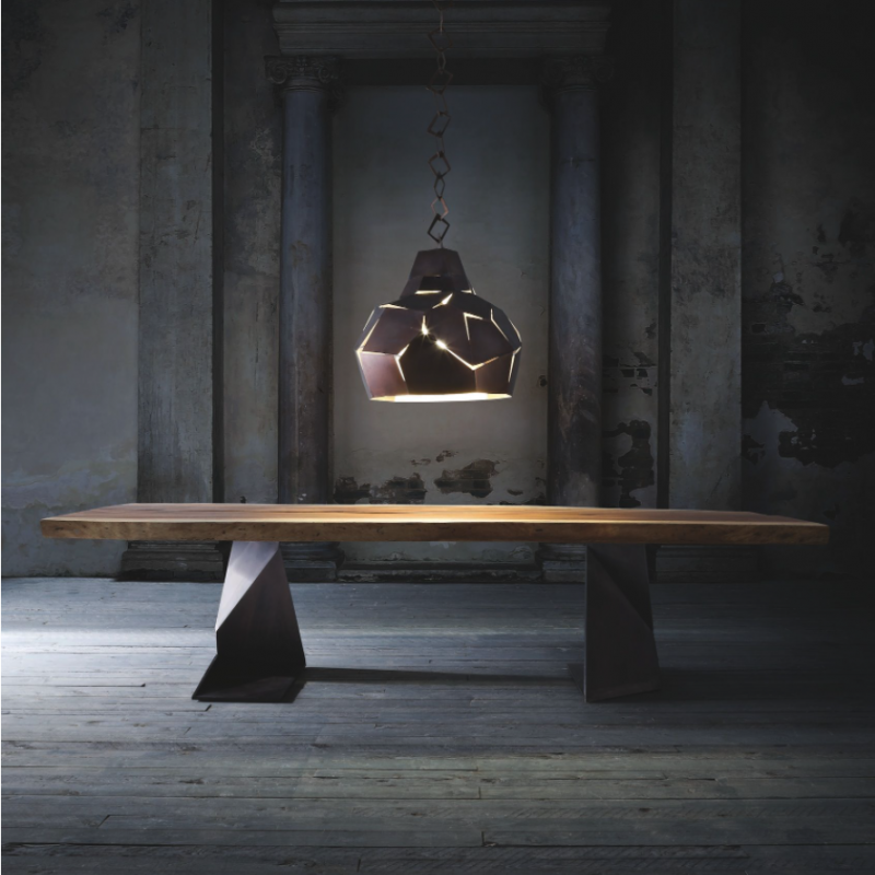 TROG Rustic, Suar Rain Tree Wood dining table for Hotel or Restaurant