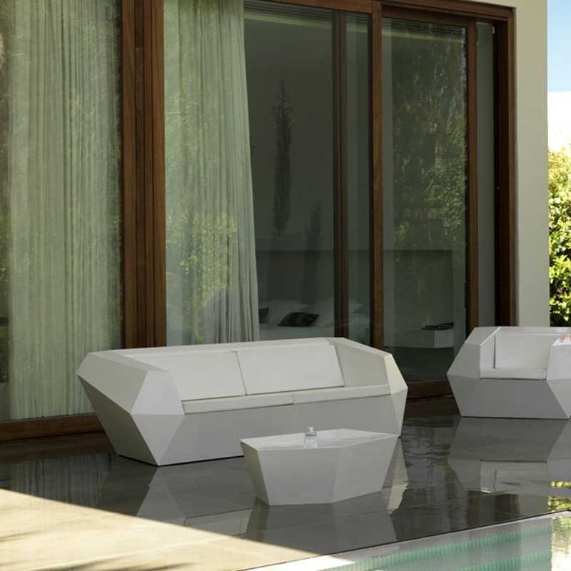 FAZ Sofa Left Matt Polyethylene Outdoor Design Lounge Couch Vondom