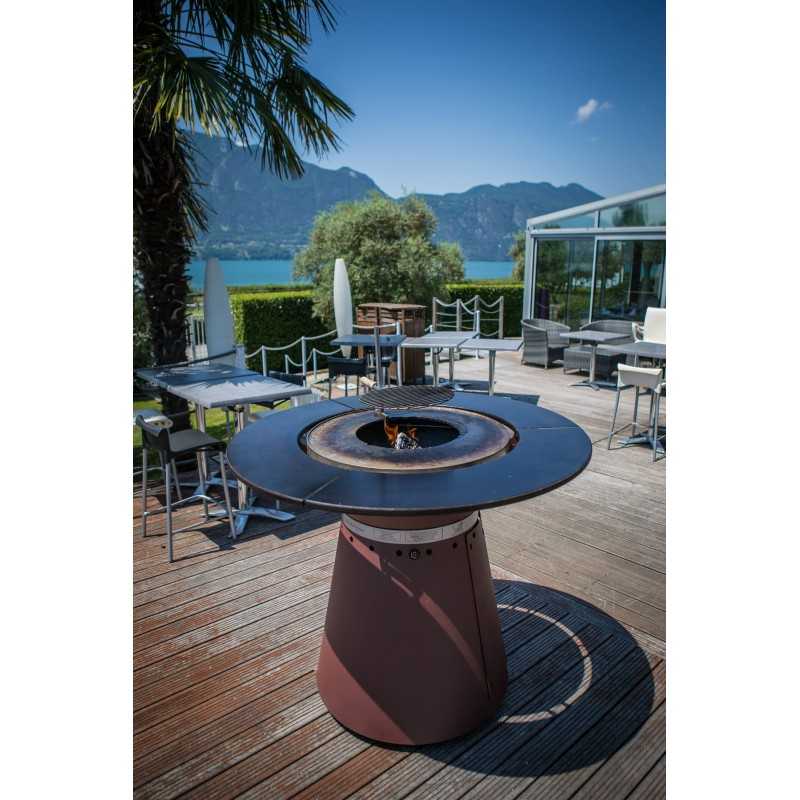Outdoor High Grill Table Fusion High Wood & Gas With 8 Seats