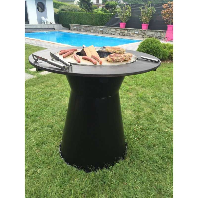 Outdoor High Grill Table Fusion High Wood & Gas With 8 Seats