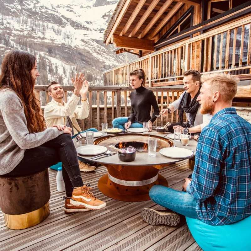 Table Plancha Extérieur Basse Fusion Low Gaz Pour 8 Personnes