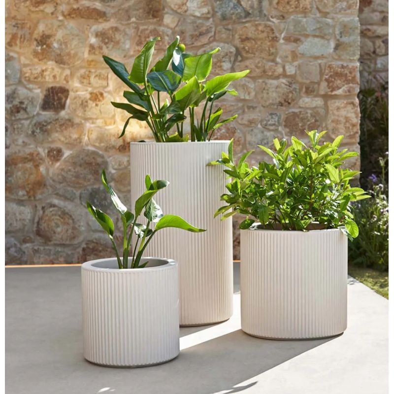 Fluted Cylindrical Pot 50 cm - Collection Gatsby by Vondom