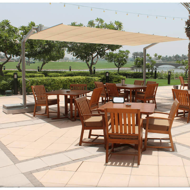 Flexy Freestanding Dual Post Shade System by Fim
