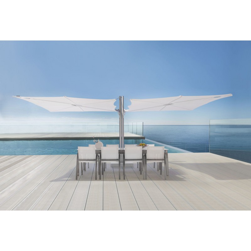 Premium Design Double Flat Umbrella 2,50 x 5,0 Umbrosa Spectra Duo