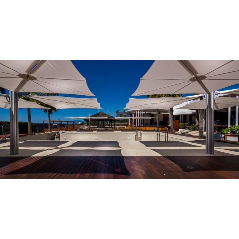 XXL Parasol 5x5 High-End Flat Design Umbrosa SPECTRA MULTI