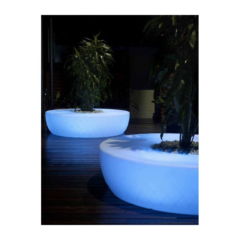 Banc Circulaire Avec Jardinière Intégrée VASES ISLAND LED RGBW Cable