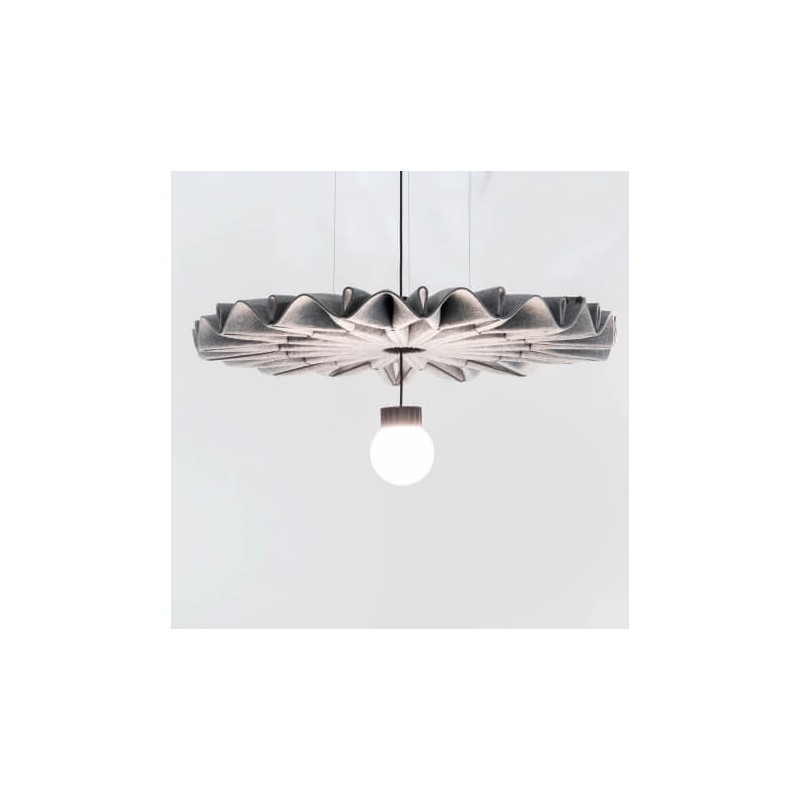 Round Suspended Acoustic Luminaire - ACOUSTIQUE PLEAT Ripple