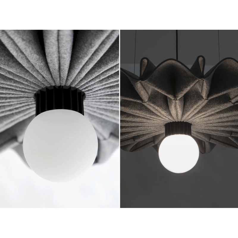 Round Suspended Acoustic Luminaire - ACOUSTIQUE PLEAT Ripple