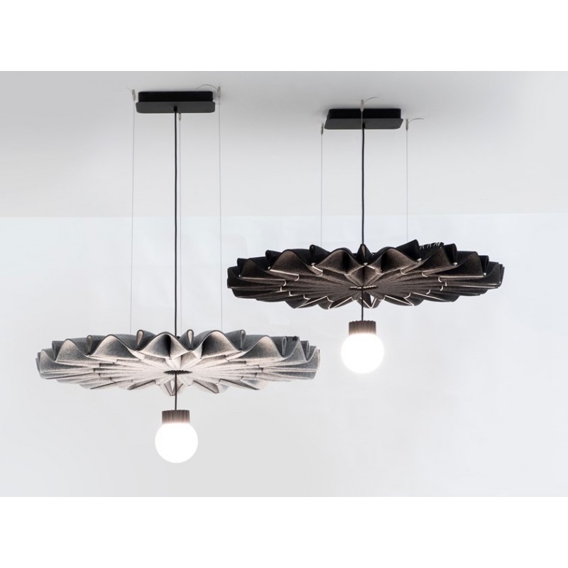 Round Suspended Acoustic Luminaire - ACOUSTIQUE PLEAT Ripple