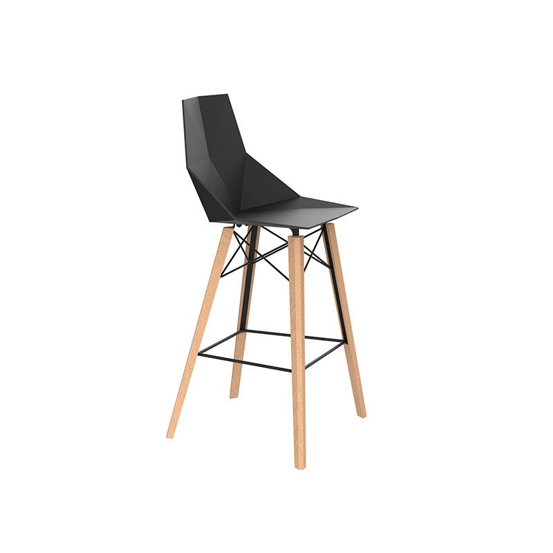 Wooden bar stool - FAZ WOOD BAR STOOL