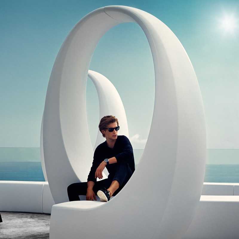 AND RGB LED Lighting Outdoor Moon Bench by Vondom