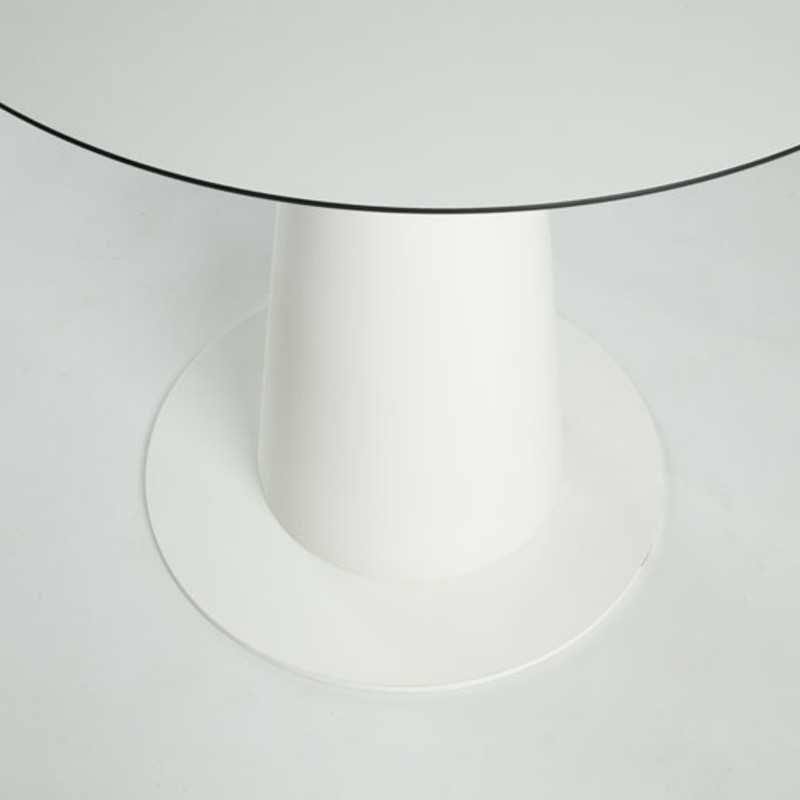 Table de Bar Ronde à Pied Conique Laqué Hopla Slide Design