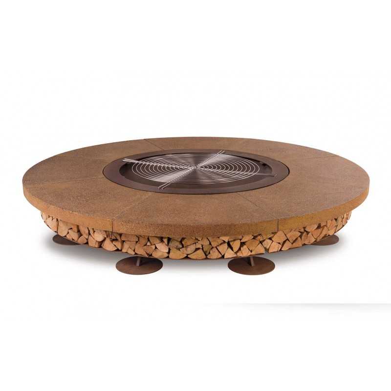 Brown Concrete Fire Pit Ercole Ø 250 cm by AK47