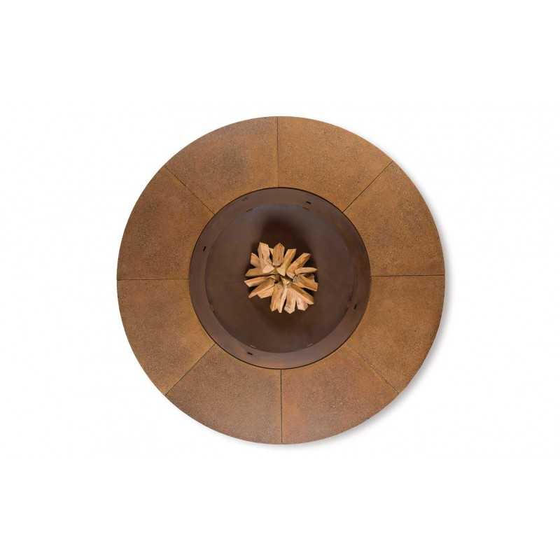 Brown Concrete Fire Pit Ercole Ø 250 cm by AK47