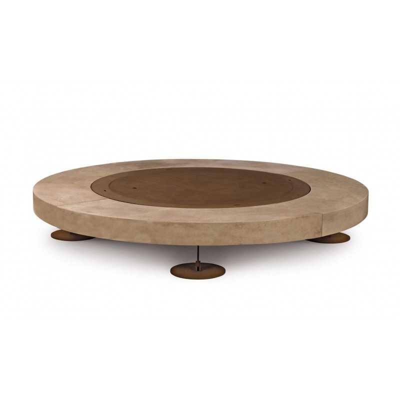 Large Steel and Trachyte Stone Fire Pit Ø 206 cm by AK47