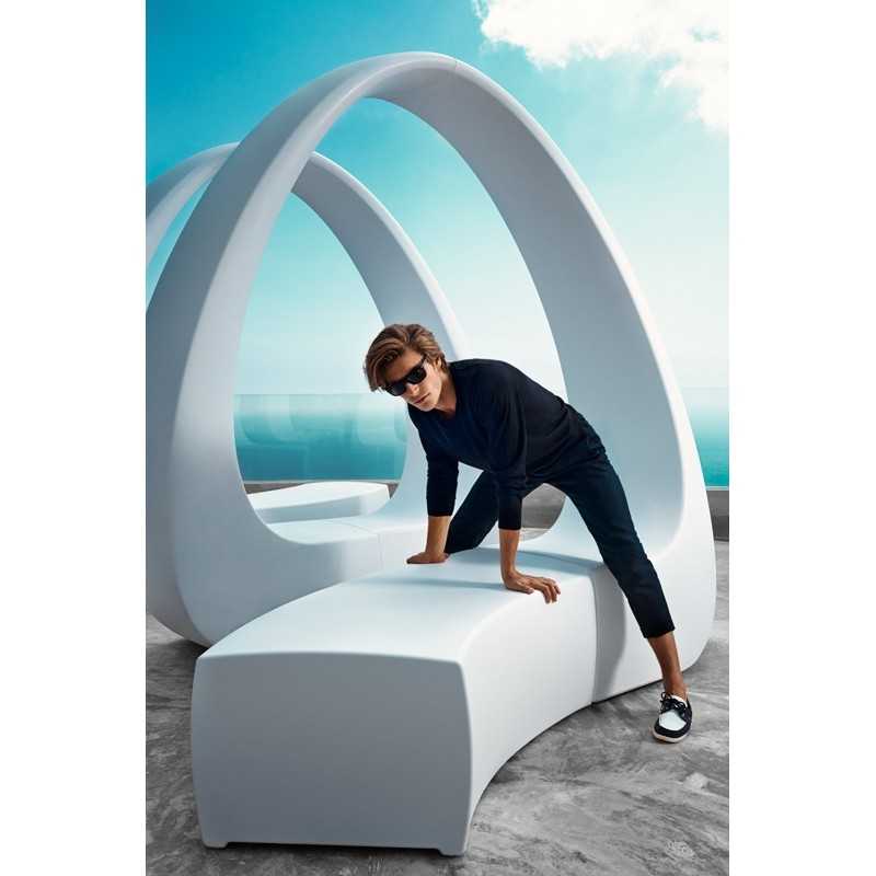 Banc Lumineux à Led Multicolore AND Banc Courbe RGB par Vondom