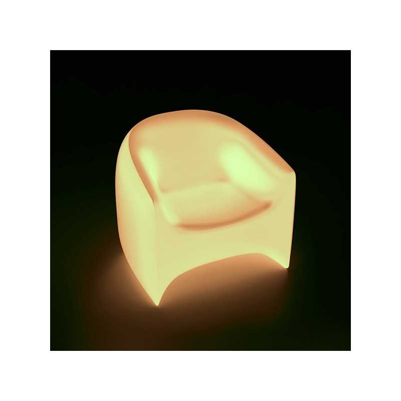 BLOW Armchair RGB Outdoor Polyethylene Chair with Multicolor LED Light
