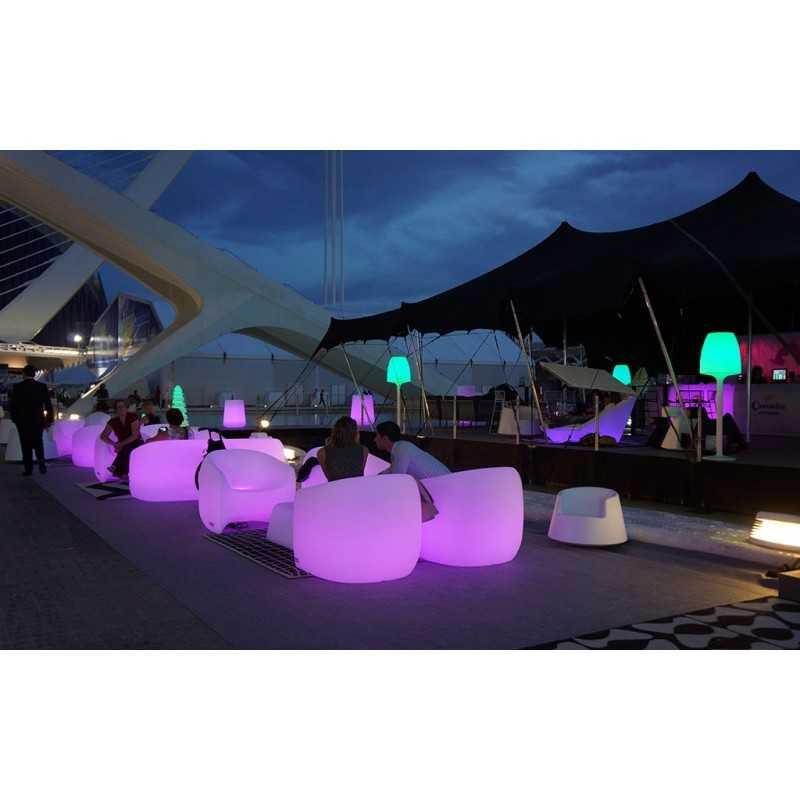BLOW Armchair RGB Outdoor Polyethylene Chair with Multicolor LED Light