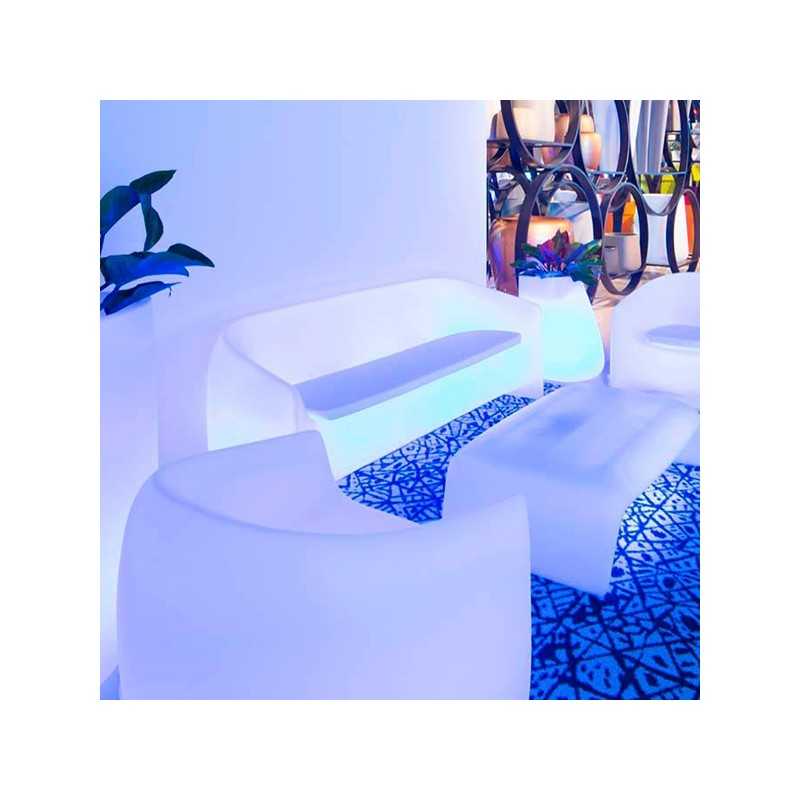 BLOW Sofa RGB Outdoor Polyethylene Divan with Multicolor LED Light