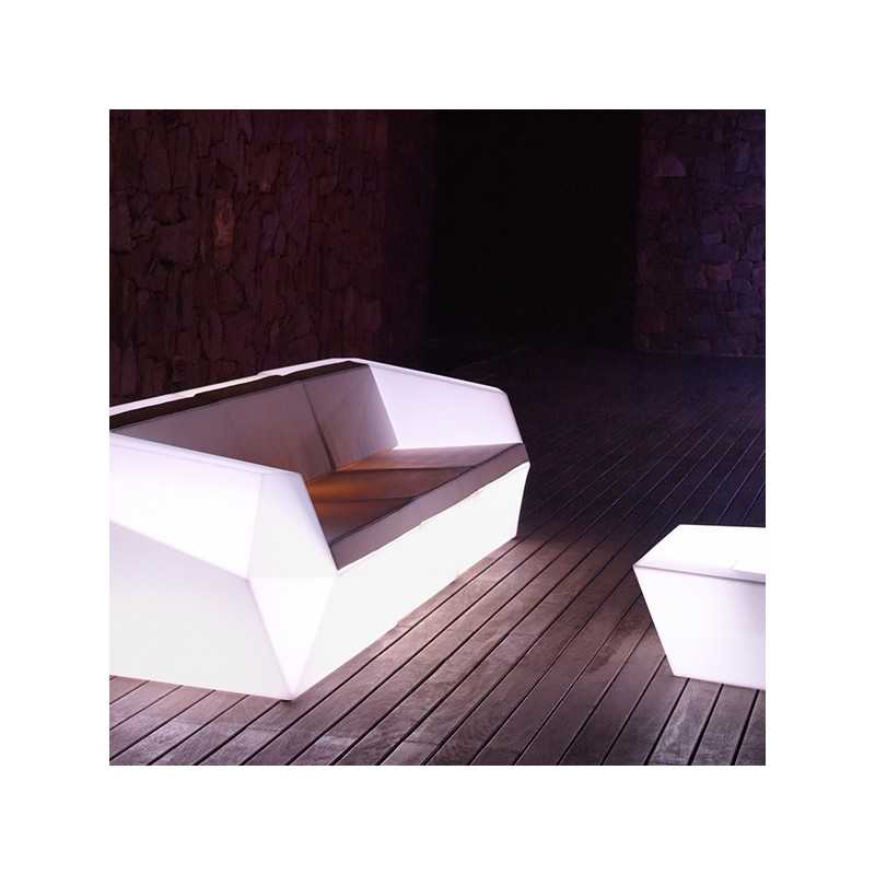 FAZ Sofa Left Outdoor Seat White Led Light and Destructured Facets