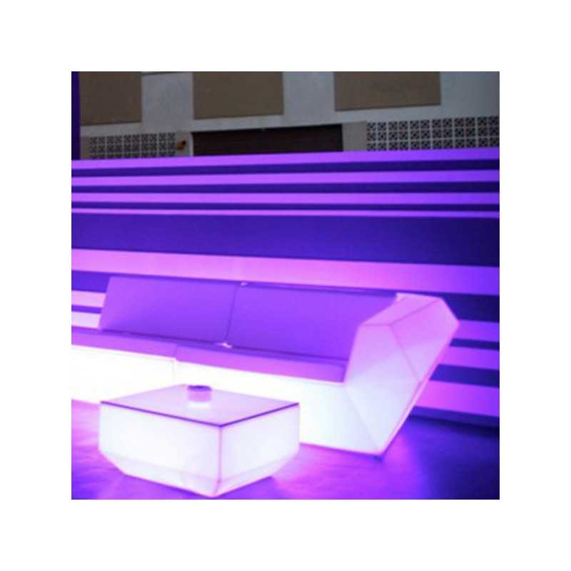 FAZ Sofa Left RGB Outdoor Couch with Multicolor Led Light & Sharp Edges