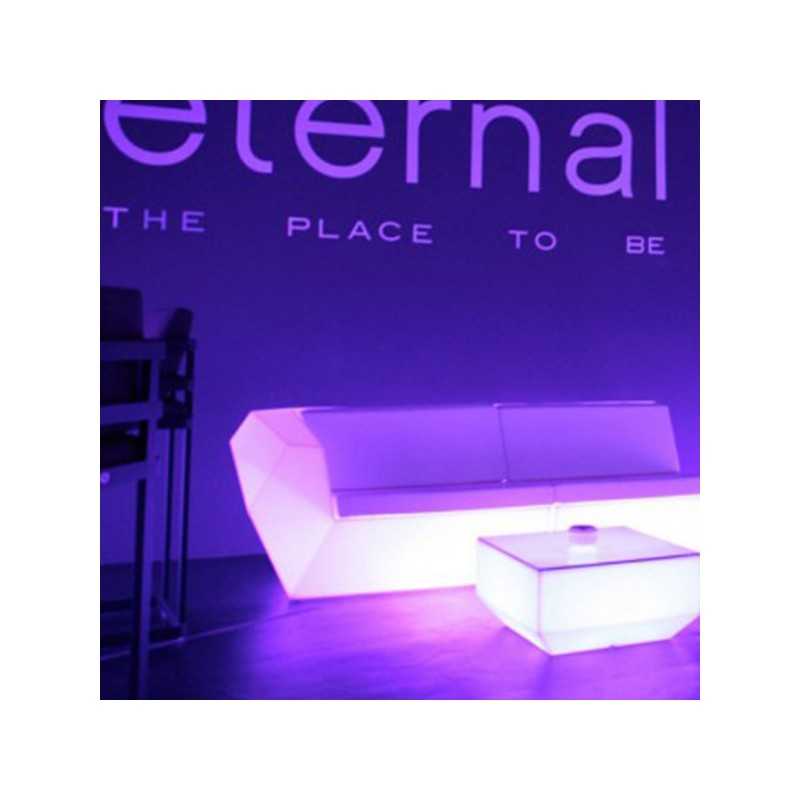 FAZ Outdoor Right Sofa with RGB Rainbow Led Light and Destroyed Facets