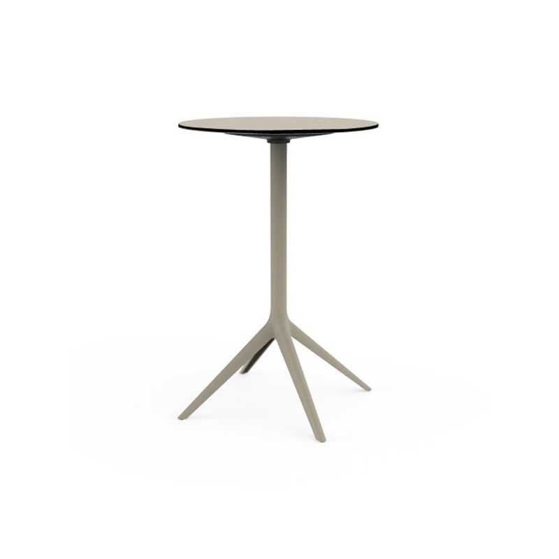 MARI-SOL Round High Bar Table 4 Legs Black or White Table Top