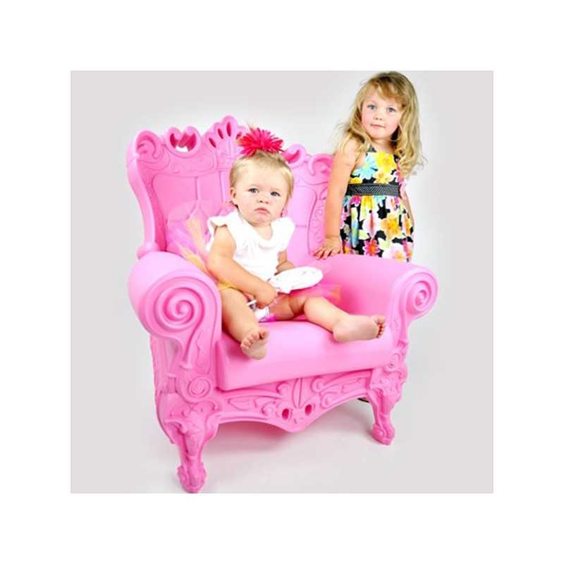 Fauteuil Enfant Rococo Couleurs Pop Mates LITTLE QUEEN OF LOVE Mat