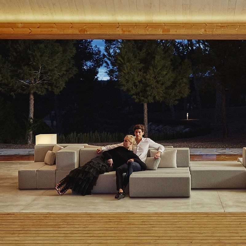TABLET SOFA Outdoor Modular Fabric Armchair by Ramon Esteve & VONDOM