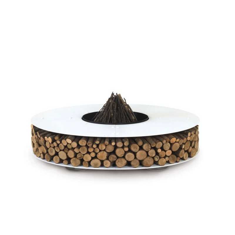 White Fire Place Ø 150 cm - Brazier - ZERO 150 by AK47 Design