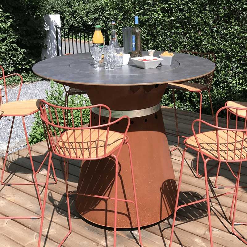 High Grill Table Fusion High Gas With 8 Seats By Vulx