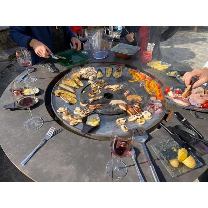 High Grill Table Fusion High Gas With 8 Seats By Vulx