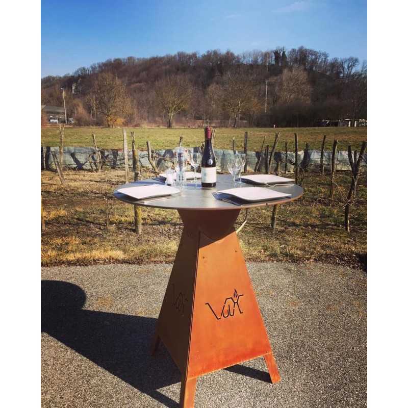 Outdoor table Brazier Barbecue 4 seats MAGMA HIGH BOIS by VULX