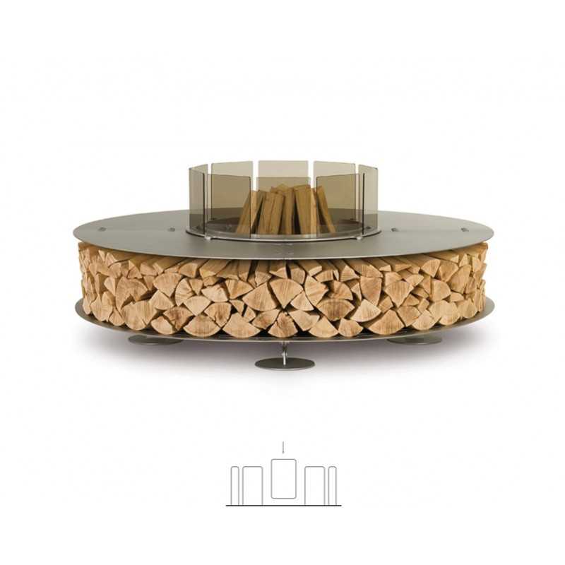 Fire Place Brazier Ø 200 cm - ZERO 200 Inox by AK47 Design