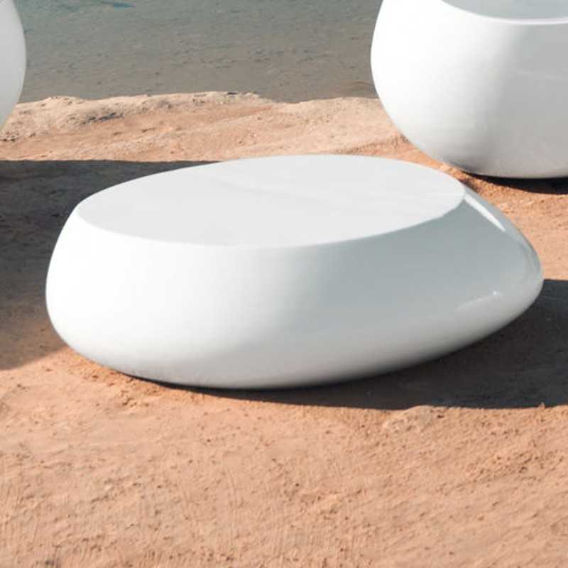 White Lighted Coffee Table STONE VONDOM