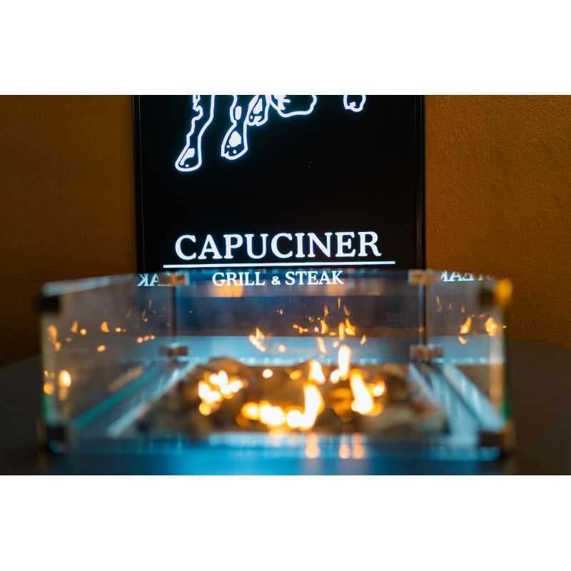 Bar Fire Table LAVA HIGH with an integrated brazier