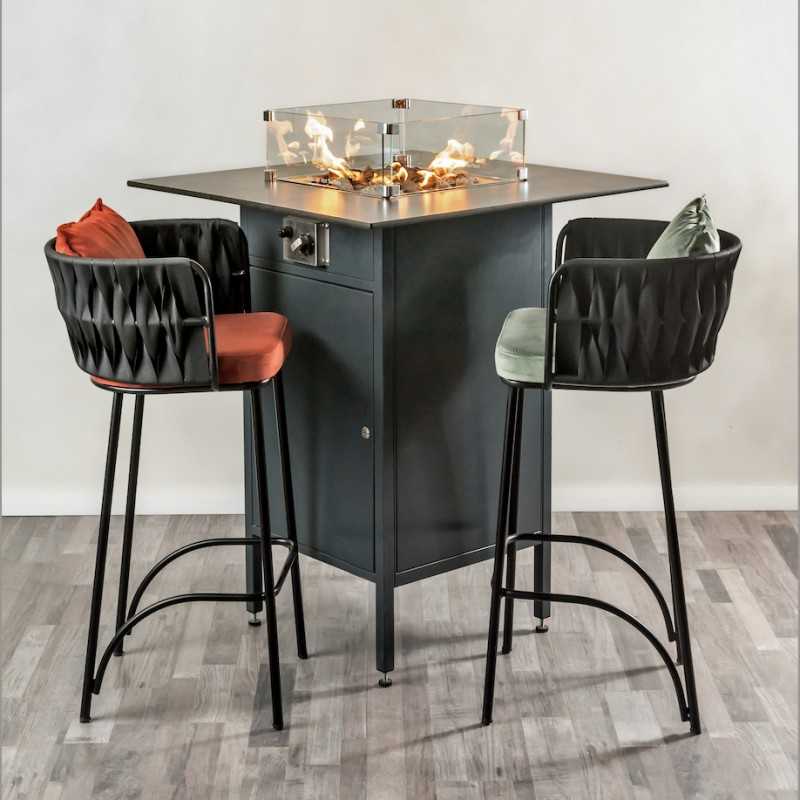 Bar Fire Table LAVA HIGH with an integrated brazier