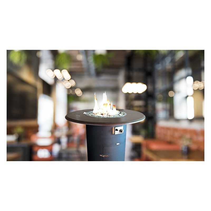 Bar Fire Table LAVA HIGH with an integrated brazier